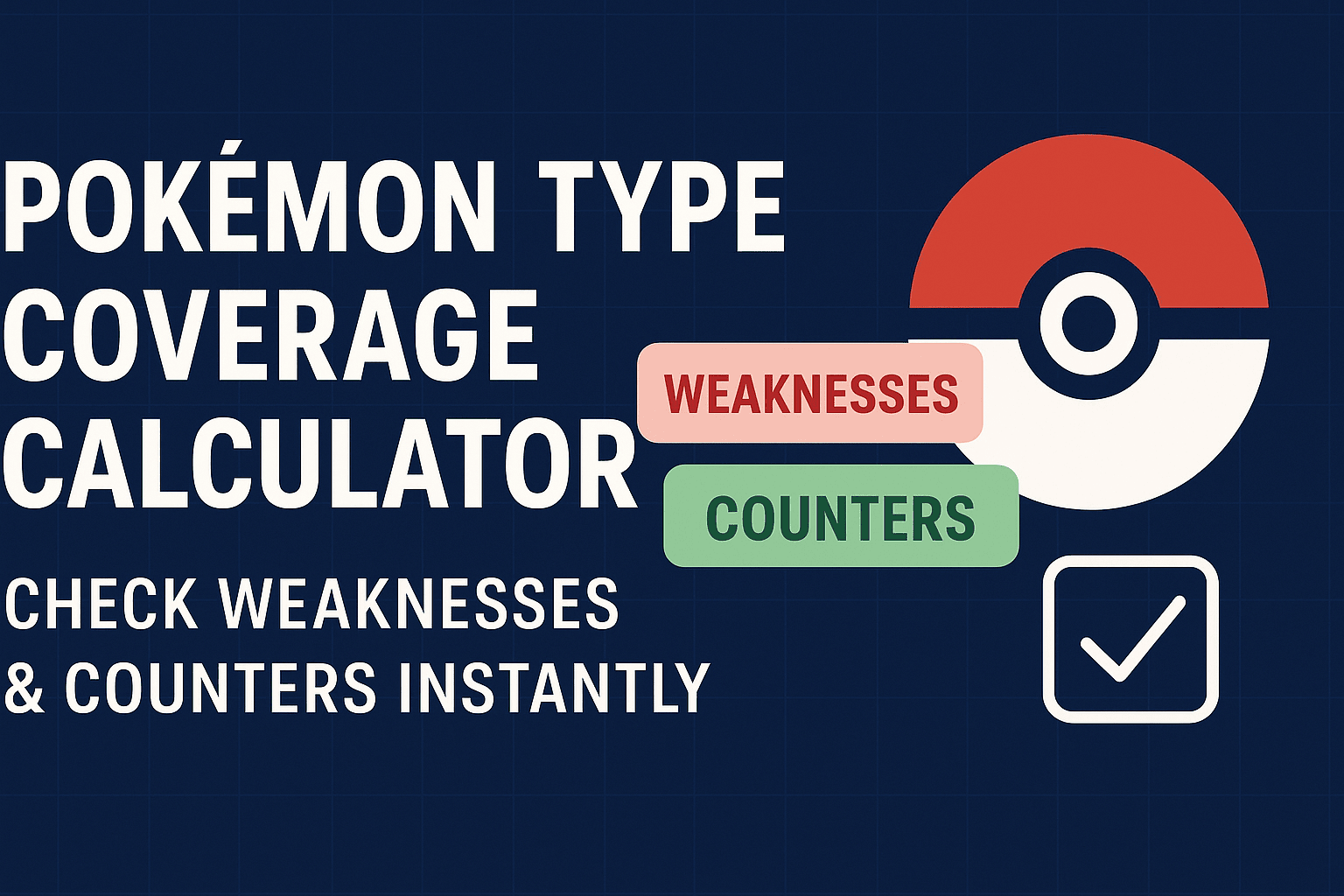 Pokémon Type Coverage Calculator: Check Weaknesses